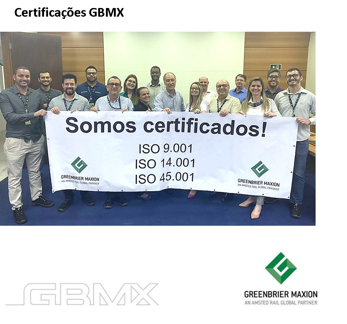 Greenbrier Maxion é certificada pela ISO 45001:2018 - GBMX